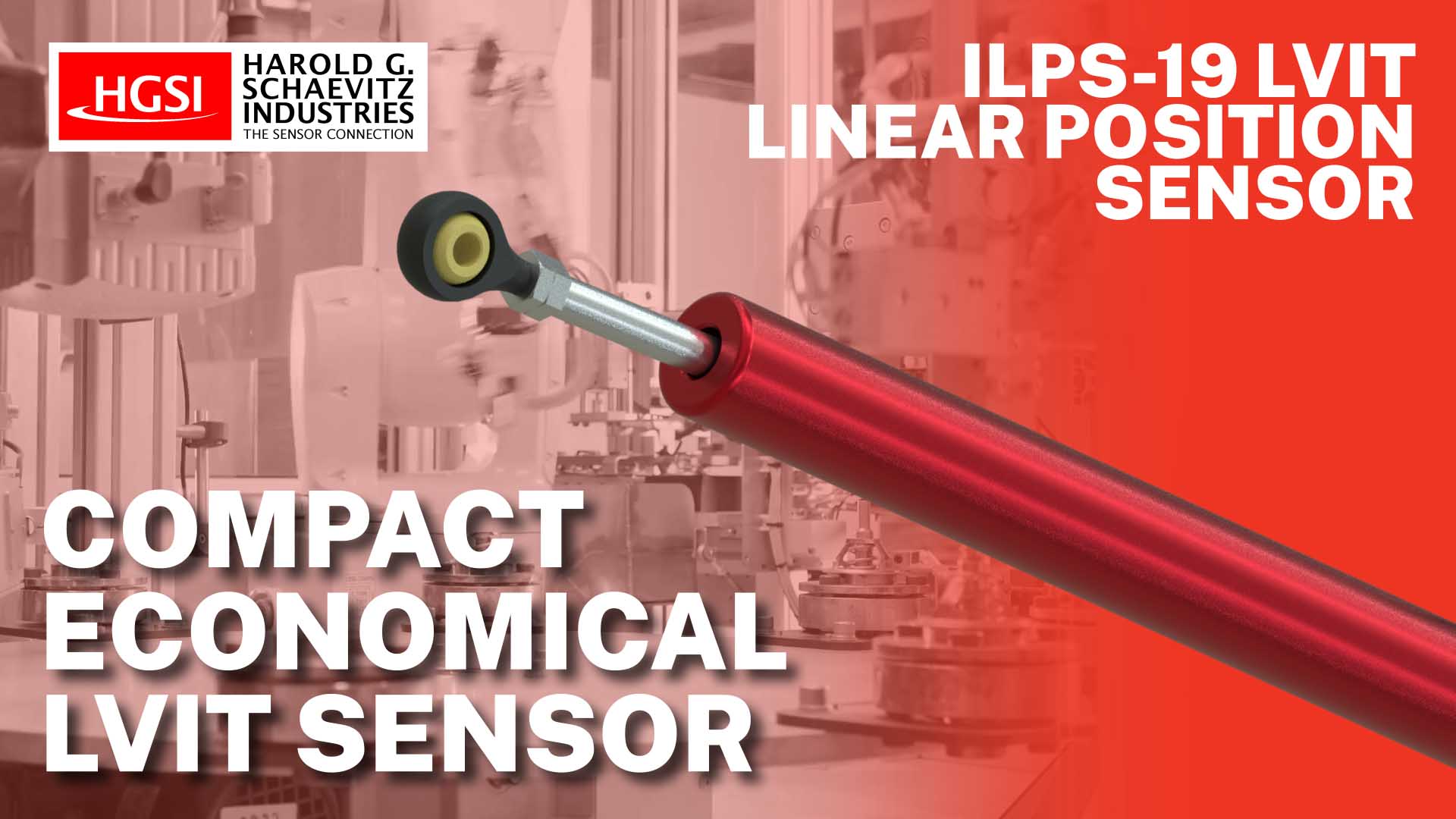 ILPS-19 Linear LVIT Position Sensor with Rod End Joints